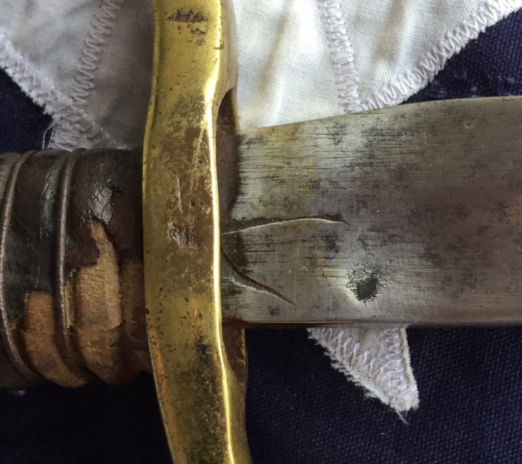 Confederate Artillery Sword, Ricasso – Closeup | Civil War Arsenal