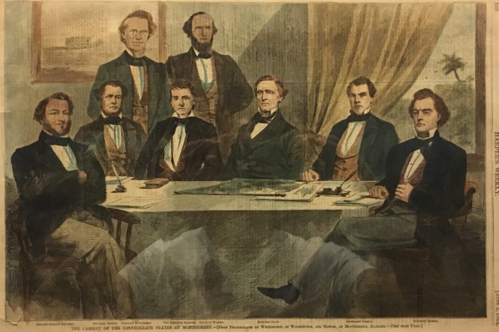 Cabinet Of The Confederate States Of Montgomery, Harper’s Weekly ...