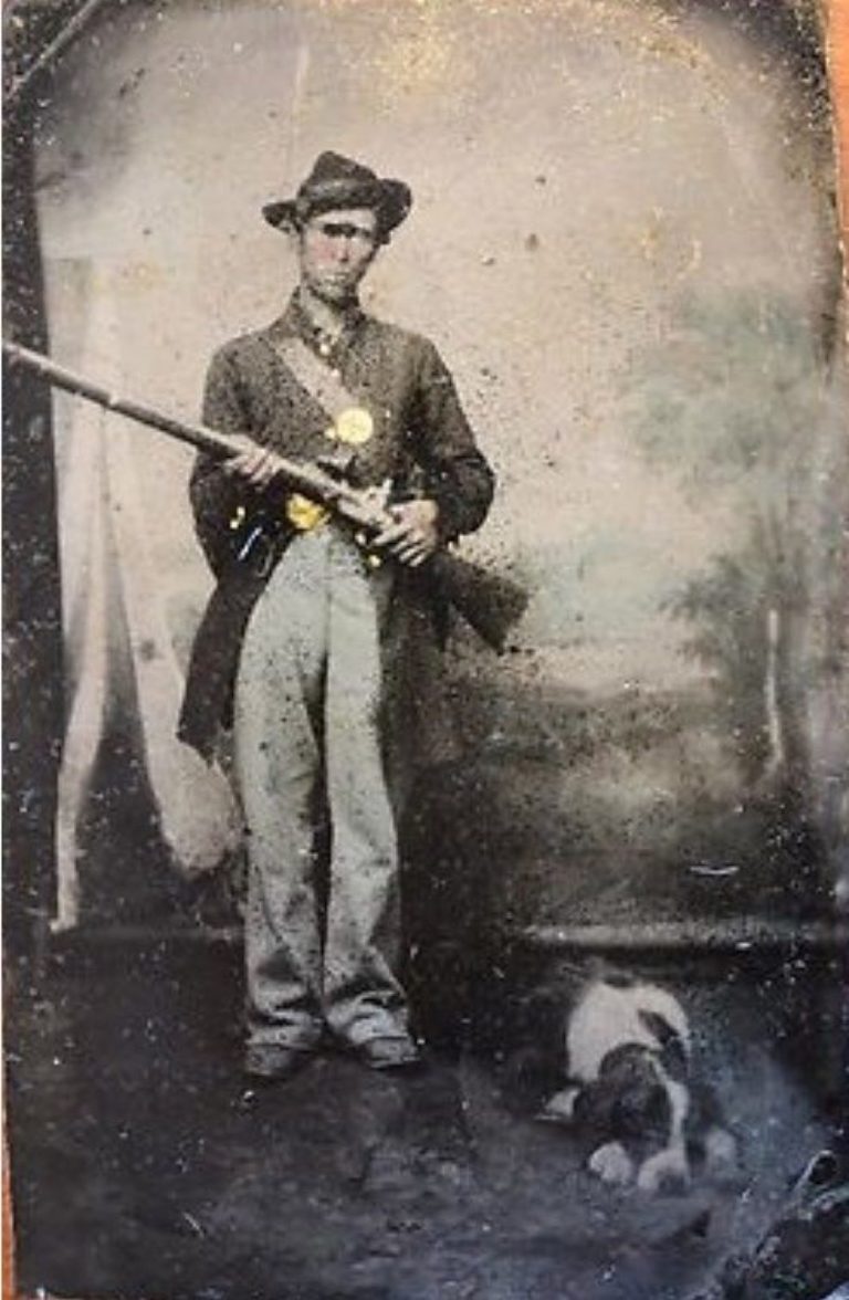 Confederate & His Dog | Civil War Arsenal
