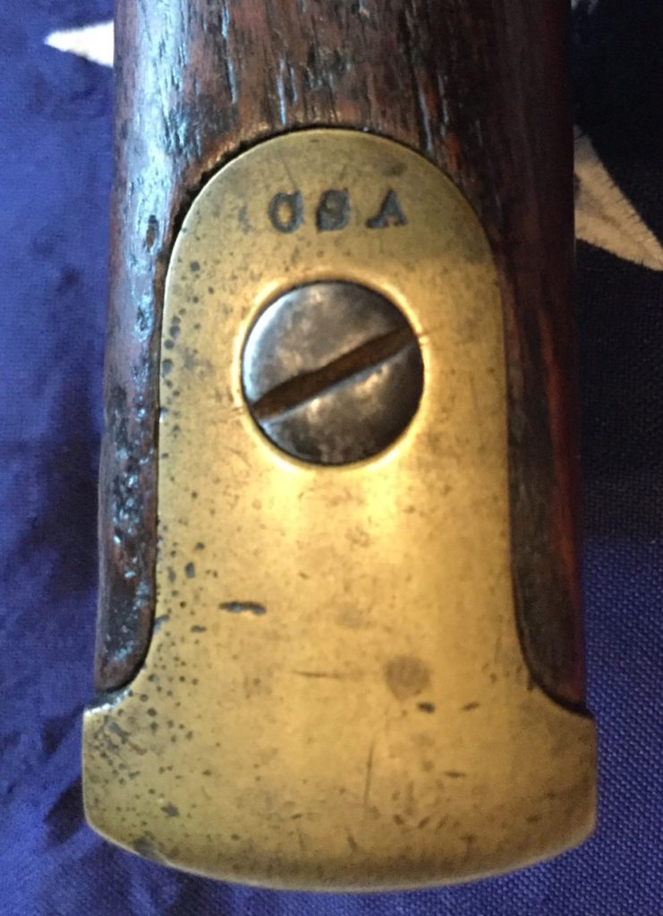 Fayetteville Rifle Butt Plate, CSA | Civil War Arsenal