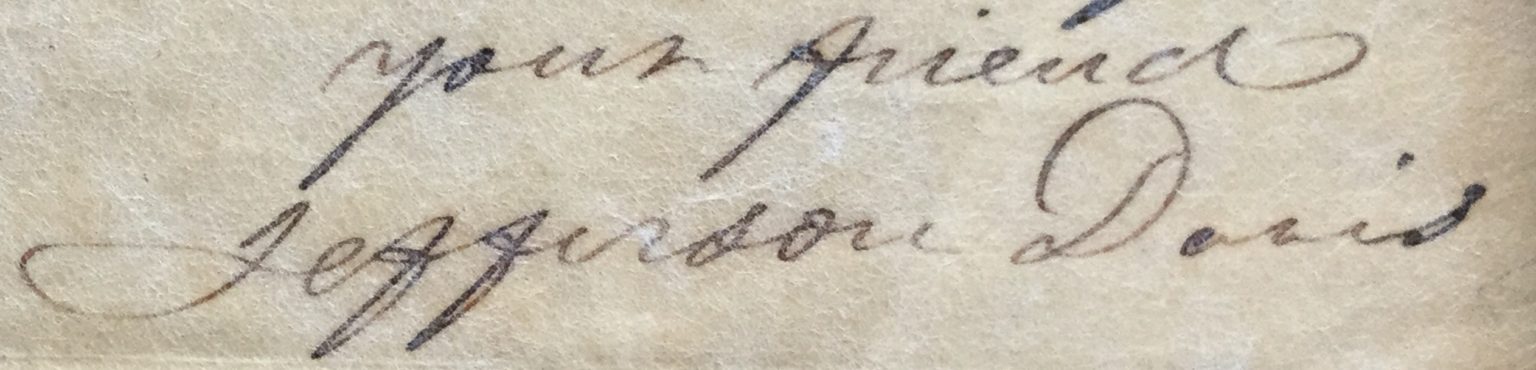 Jefferson Davis Signature | Civil War Arsenal